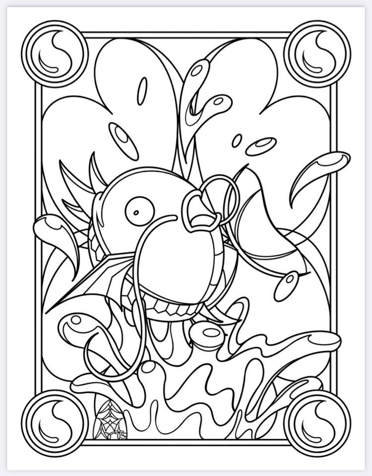 Magikarp Coloring Page - Etsy