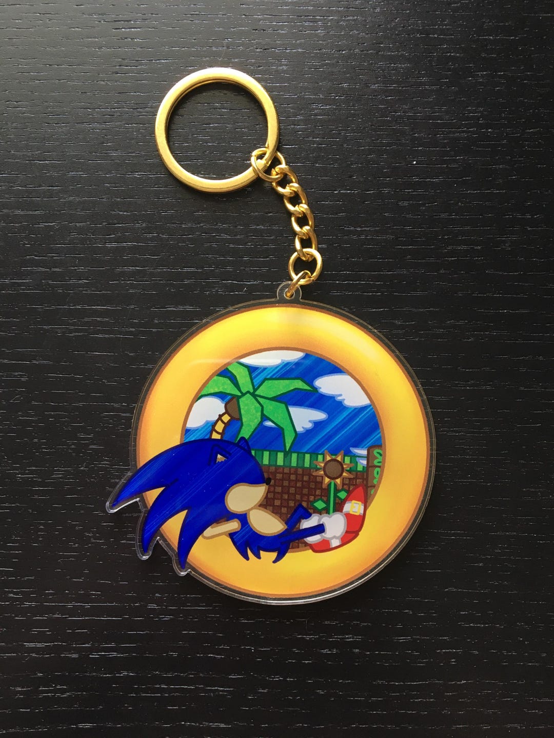 Sonic the Hedgehog Keychain - Etsy