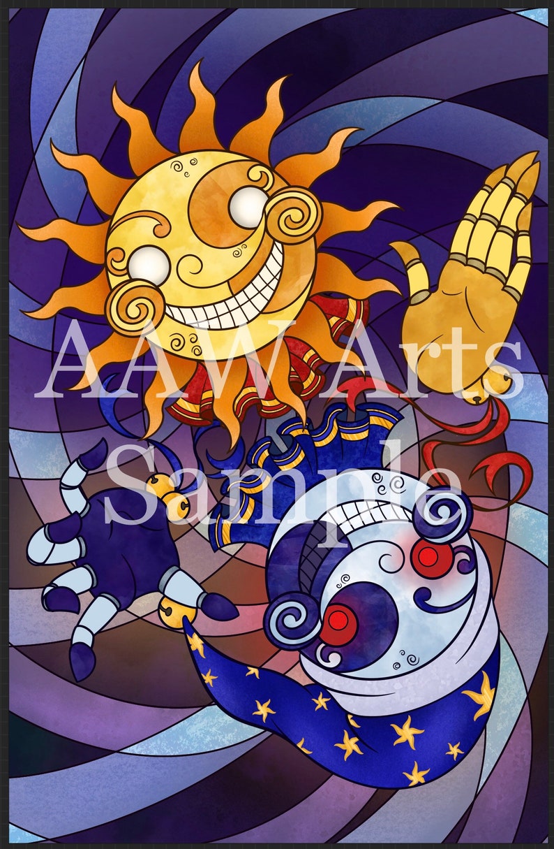 Sunnydrop and Moondrop Print From Fnaf: Security Breach - Etsy