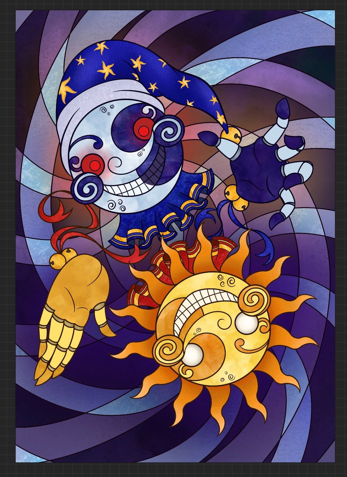 Sunnydrop and Moondrop Print From Fnaf: Security Breach - Etsy