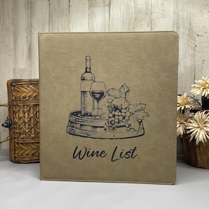 Personalized Recipe Binder: Vegan Leather 3-ring Binder Vinyl Sleeves ...