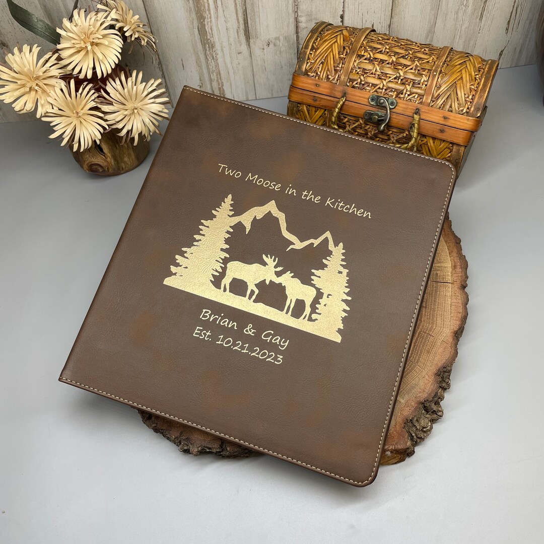 3 Ring Binder - Personalized - Couples - Two Moose - Cabin Rental - Air ...