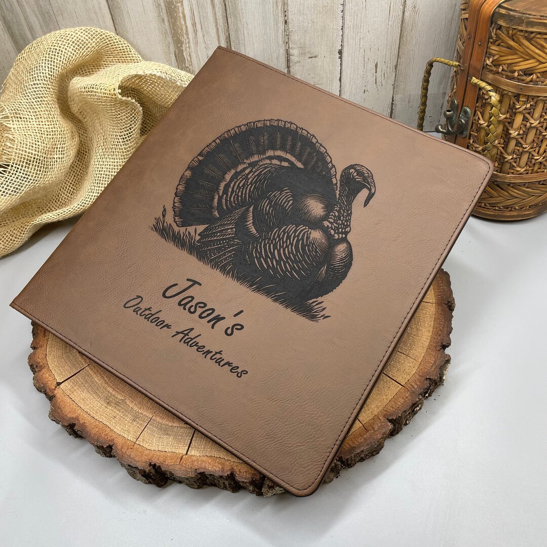 Personalized Wild Turkey 3-ring Binder: Engraved Vegan Leather - Etsy