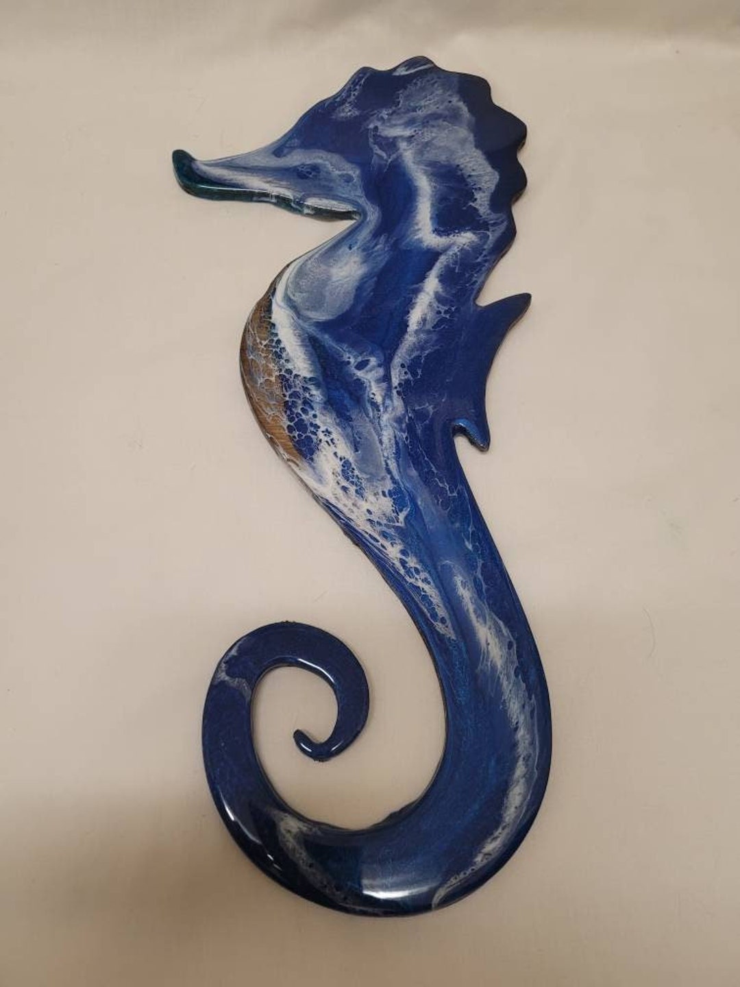 Seahorse Resin Art, Seahorse Wall Hanging, Ocean Art Seahorse, Resin ...