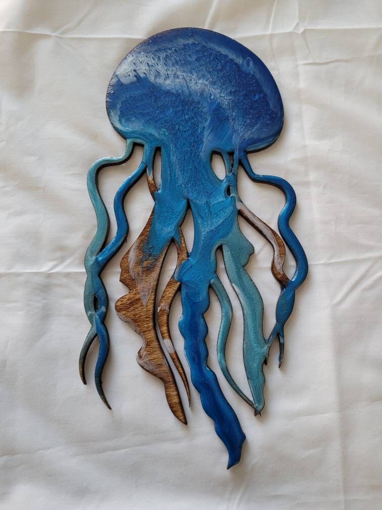 Resin Jellyfish Wall Art: Ocean Beach Home Decor - Etsy