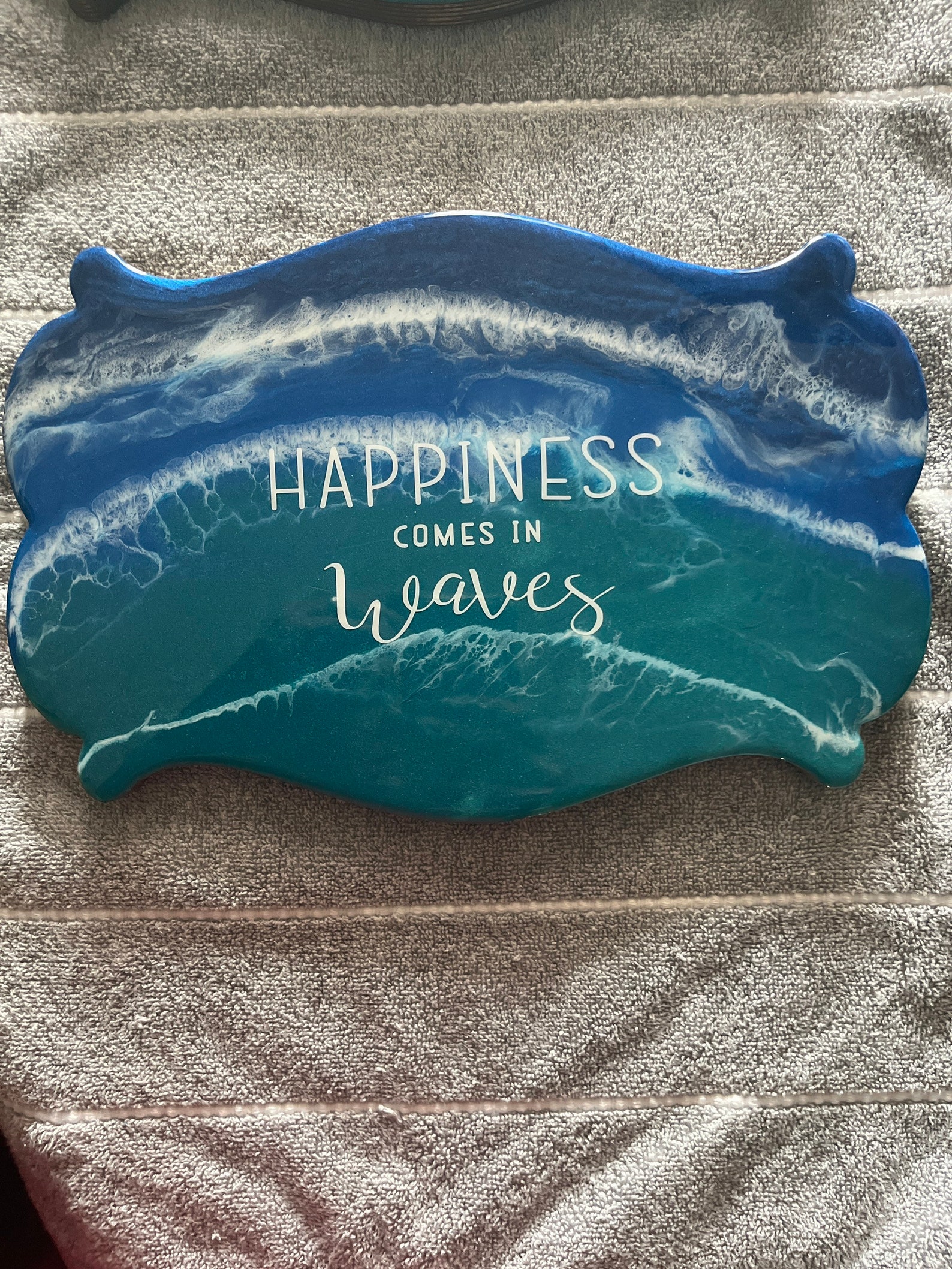 Resin Art Beach Sign Waves Sign Ocean Art Sign Beach Art - Etsy
