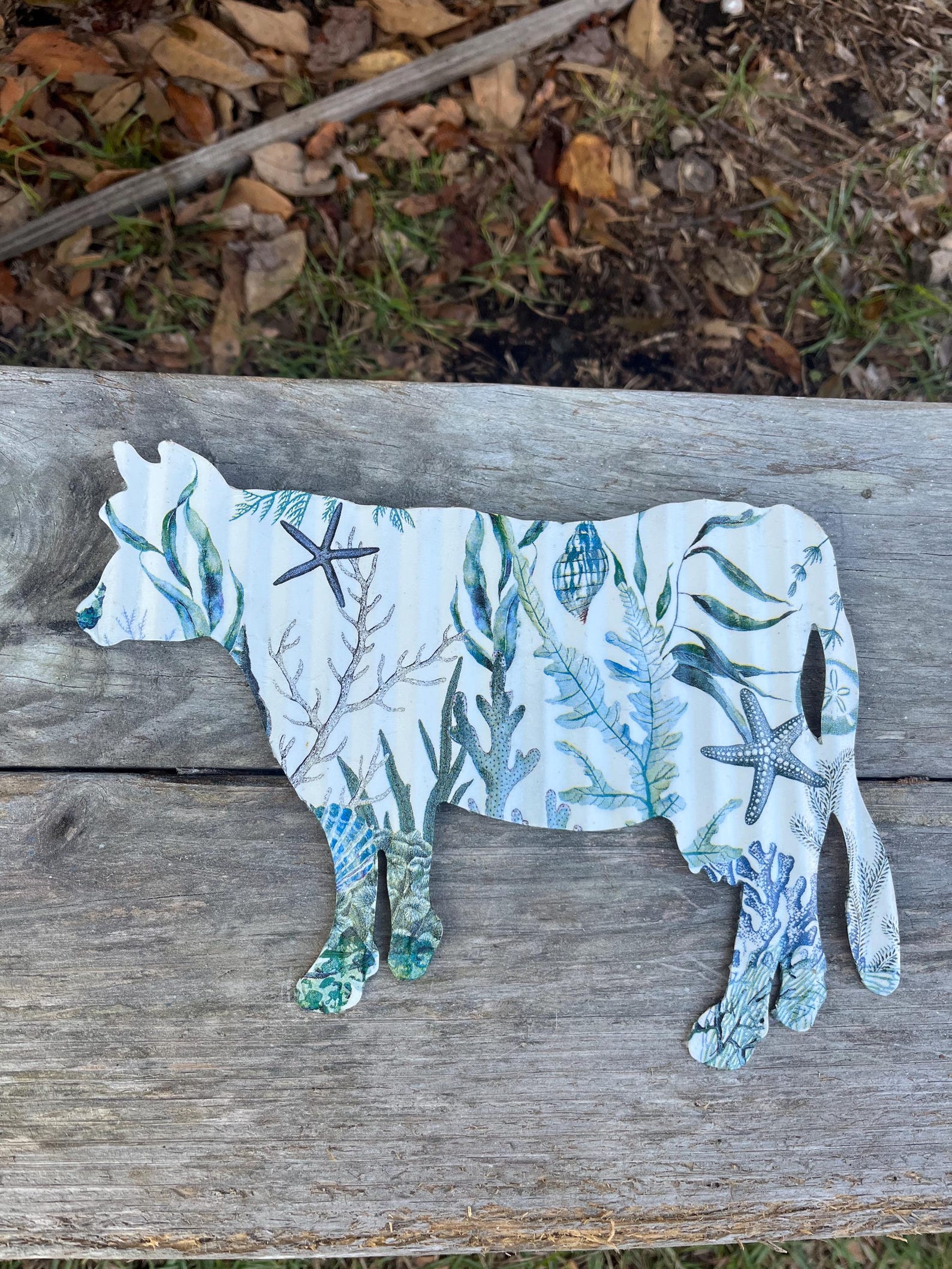 Decoupage Metal Pig Sign: Farmhouse Sunflower Decor - Etsy