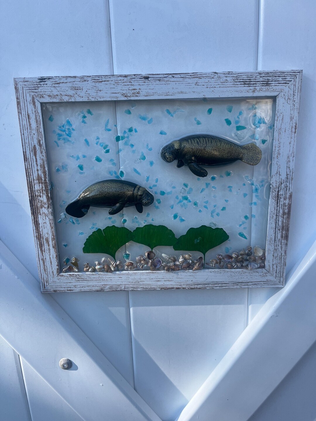 Handmade Manatee Wall Hanging: Beach Decor Sun Catcher, Beach Lover ...