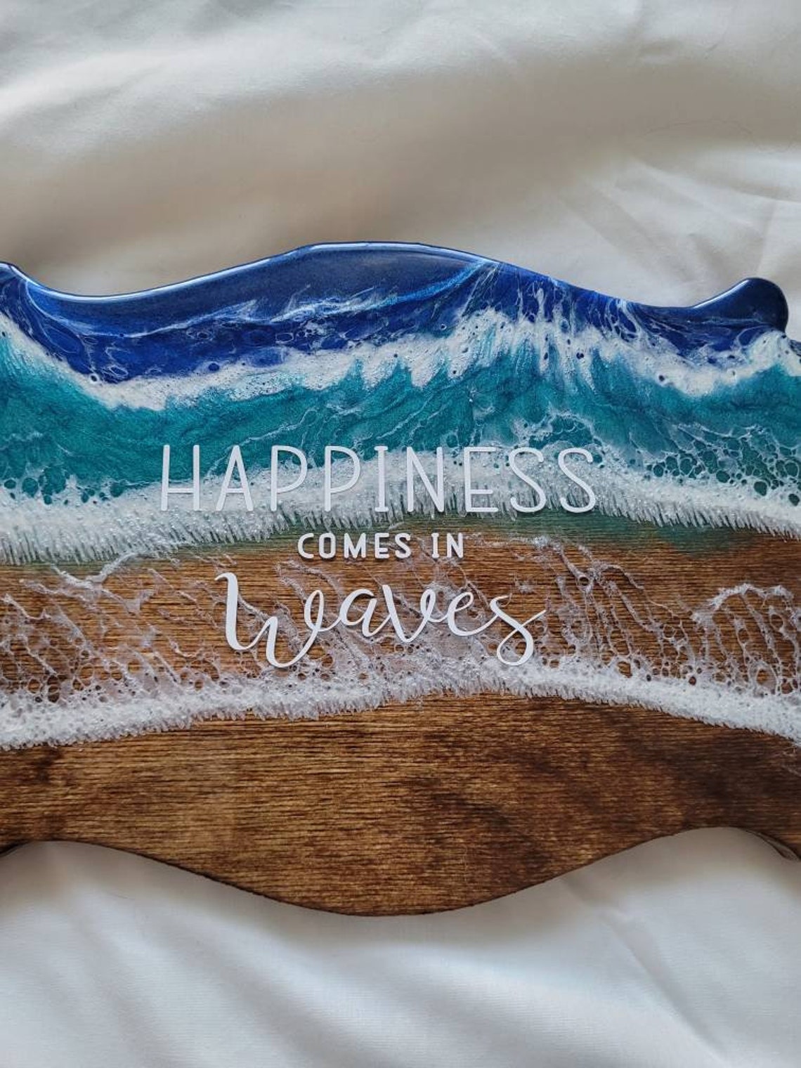 Resin Art Beach Sign Waves Sign Ocean Art Sign Beach Art - Etsy