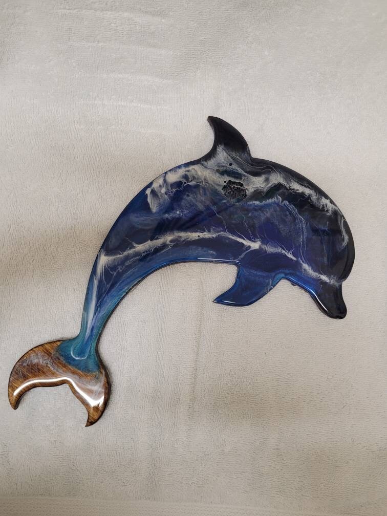 Dolphin Resin Art Dolphin Wall Hanging Ocean Art Dolphin - Etsy