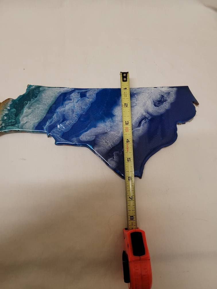 North Carolina Resin Art Beach Resin Art Wall Decor Ocean - Etsy