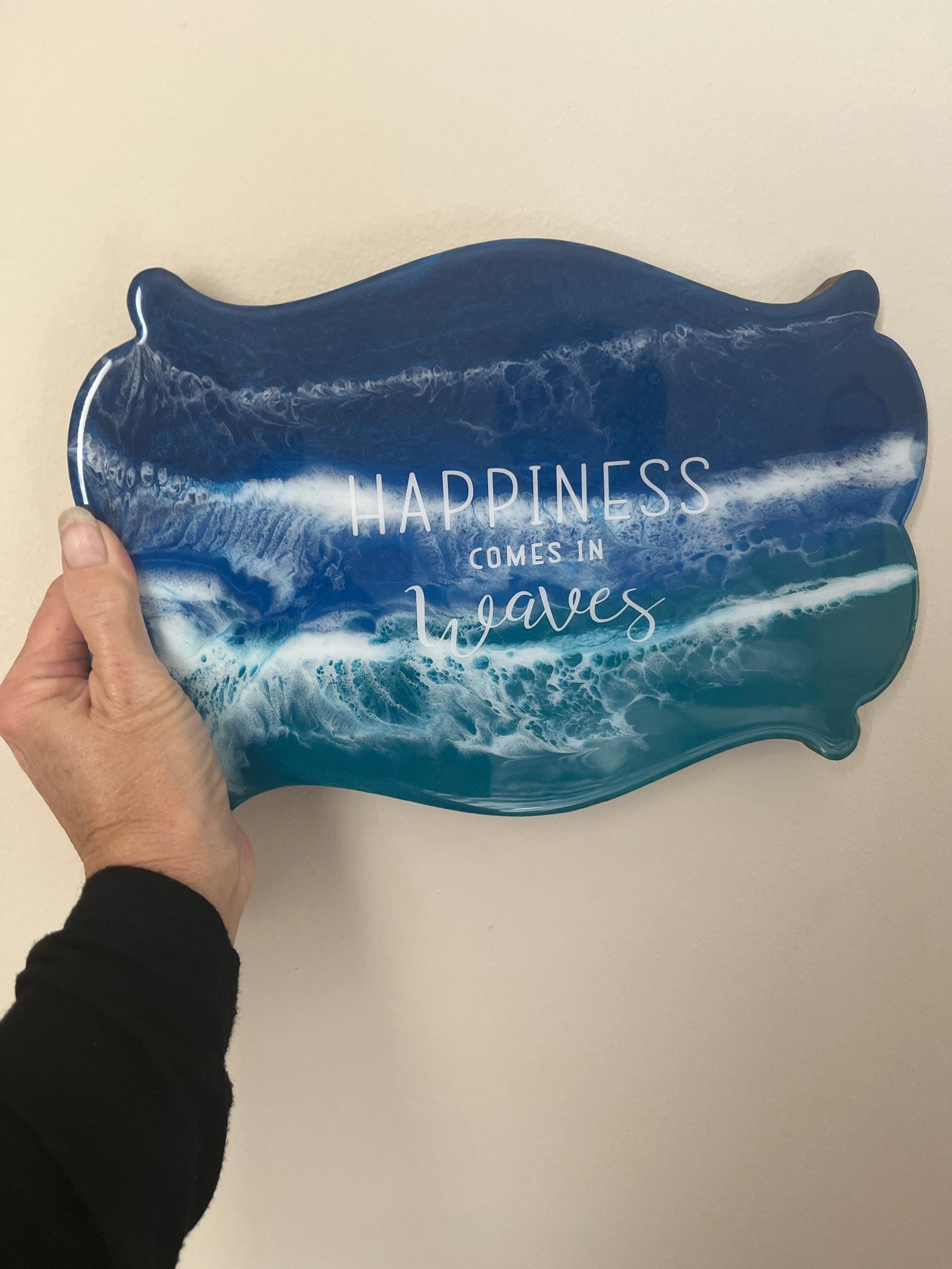 Resin Art Beach Sign Waves Sign Ocean Art Sign Beach Art - Etsy