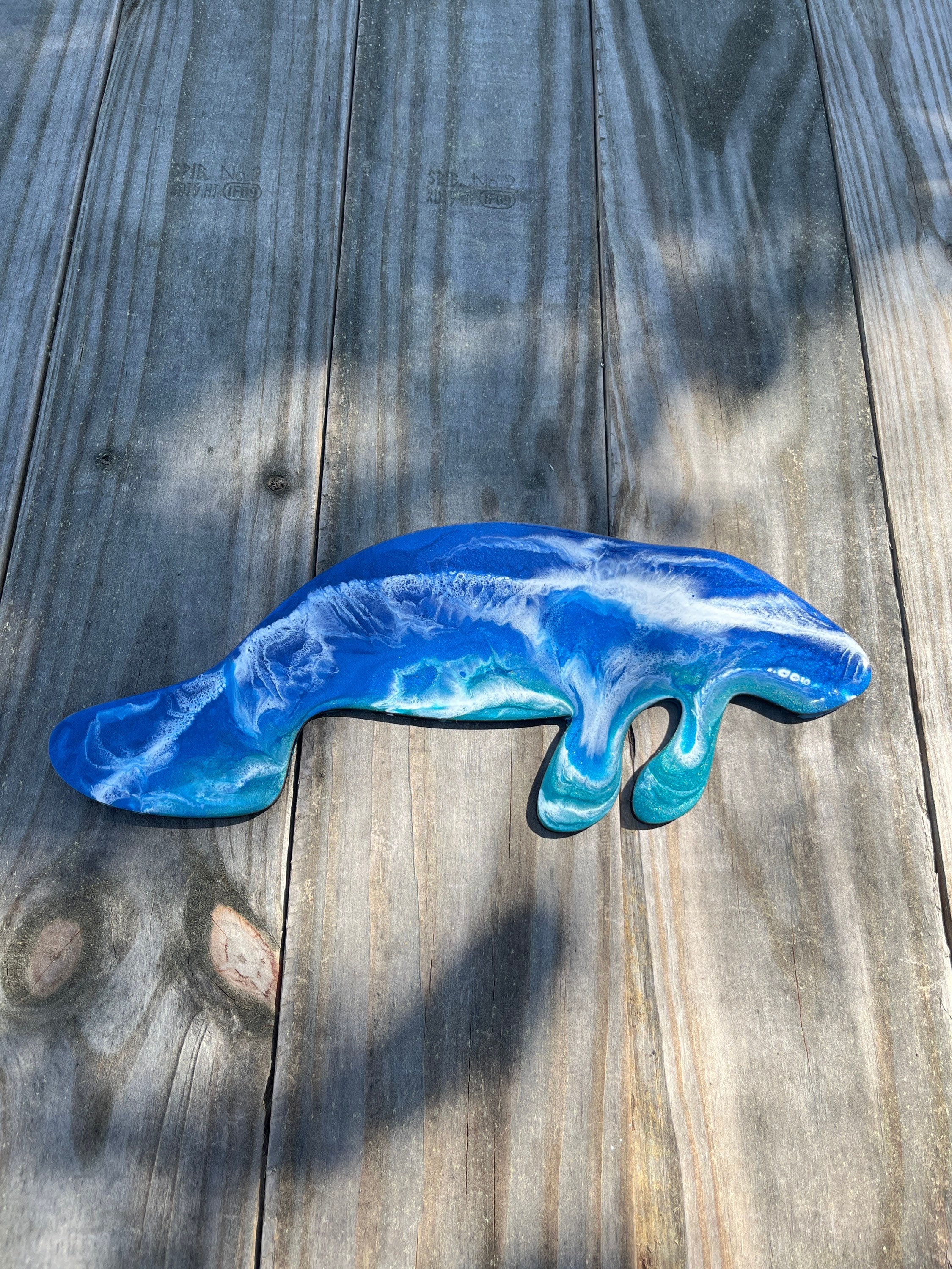 Manatee Resin Art Manatee Wall Hanging Ocean Art Manatee - Etsy