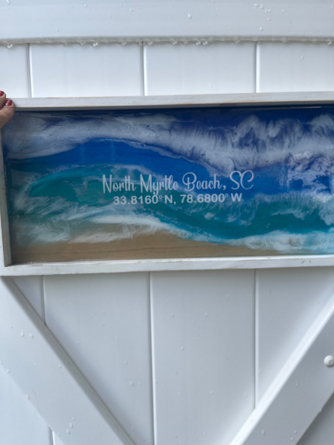 Resin Art Beach Sign North Myrtle Beach Sign Ocean Art - Etsy