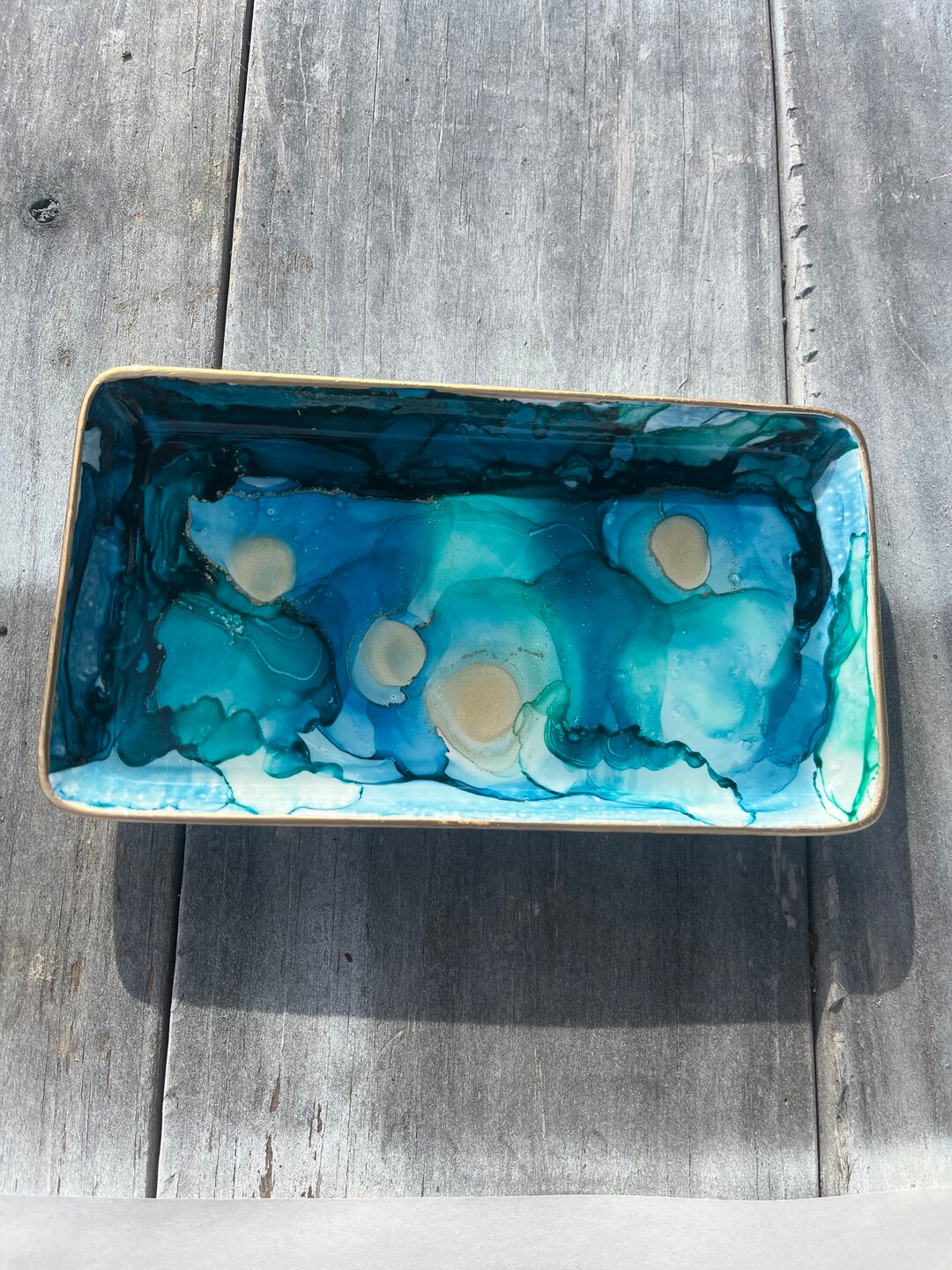 Alcohol Ink Jewelry Tray, Porcelain Rolling Tray, Alcohol Art ...