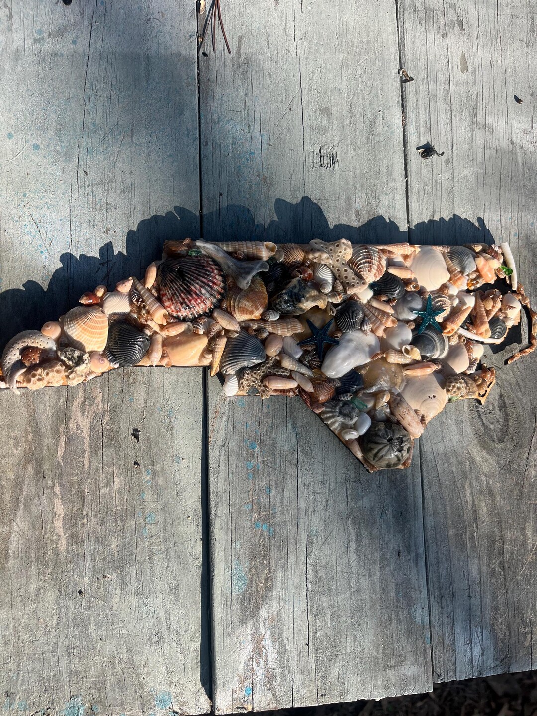 North Carolina Shell Art: Beach Resin Wall Decor - Etsy