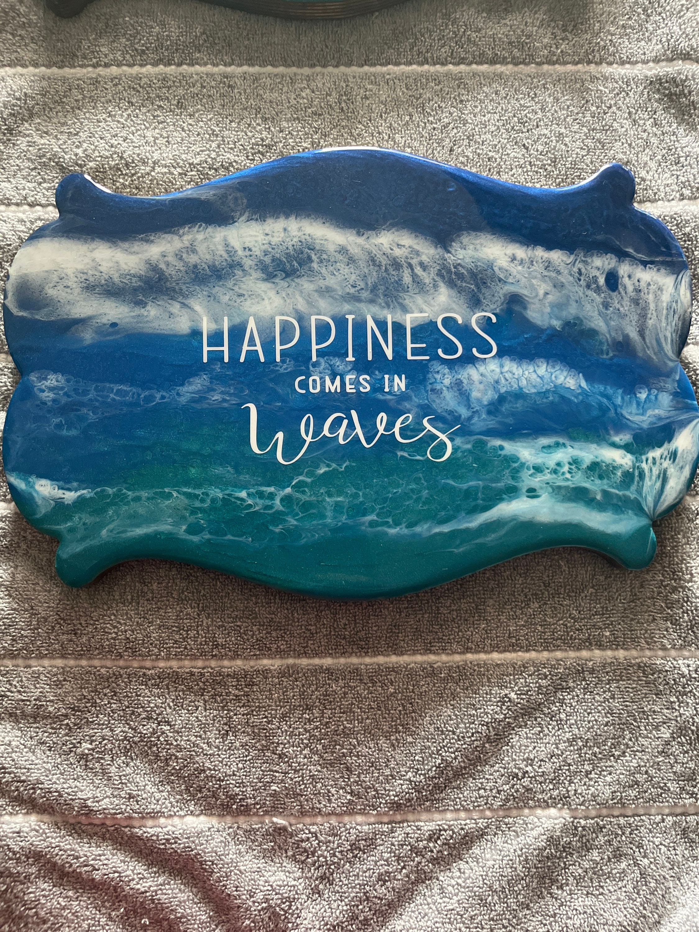 Resin Art Beach Sign Waves Sign Ocean Art Sign Beach Art - Etsy