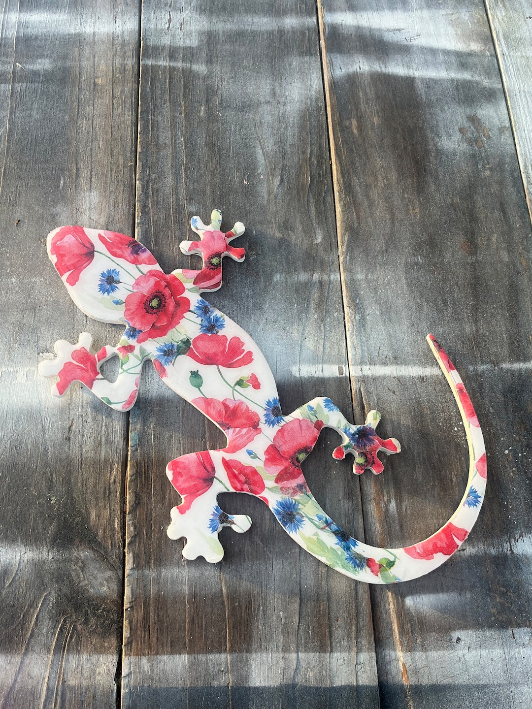 Floral Gecko, Flower Gecko, Flower Lizard, Lizard Art, Gecko Art, Gecko ...