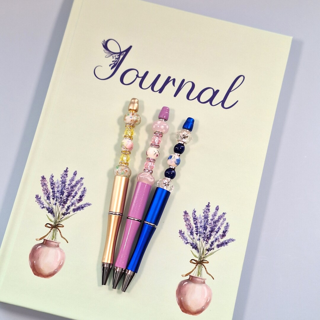 Beaded Ballpoint Ink Pen, Glass, Ceramic and Acrylic Beads, Teacher, Co ...