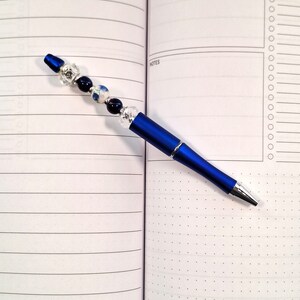 Beaded Ballpoint Ink Pen, Glass, Ceramic and Acrylic Beads, Teacher, Co ...