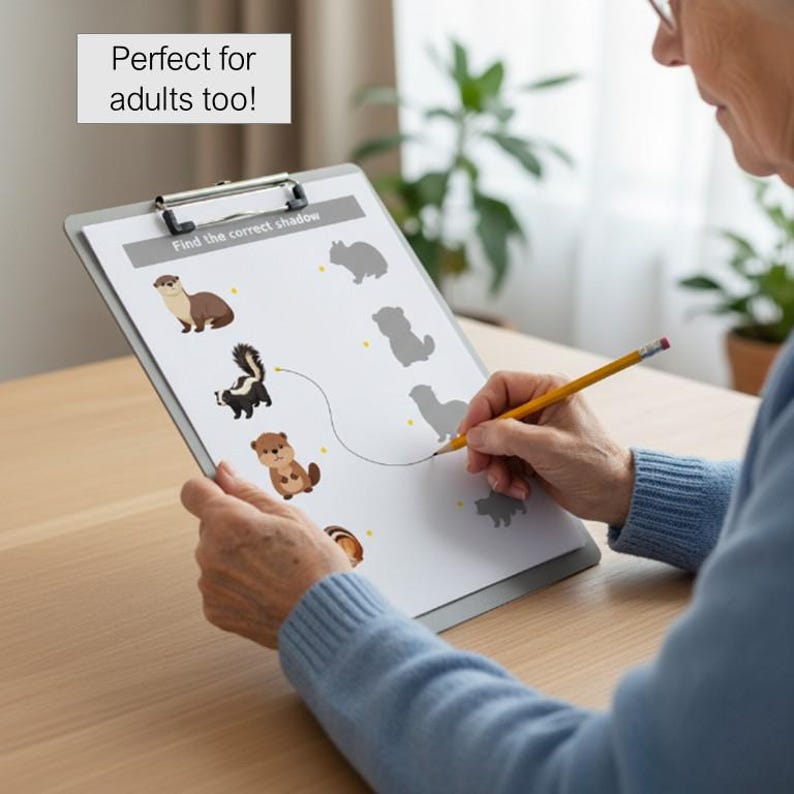 Printable Animal Shadow Matching Game, Visual Perception Activity for ...