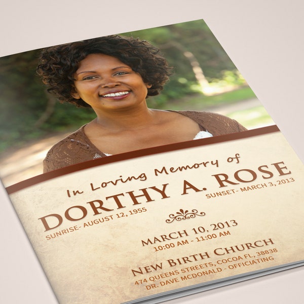 African Funeral Program - Etsy