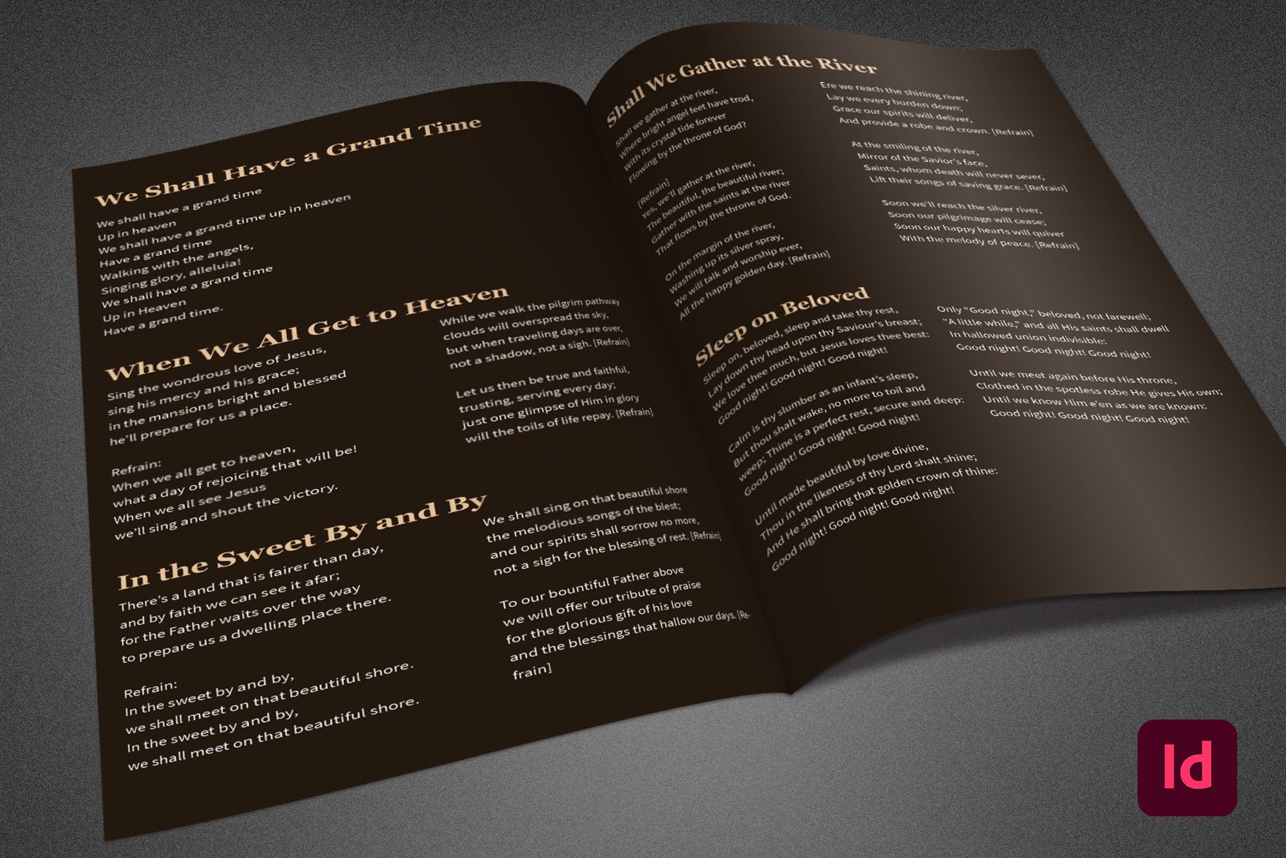 Homegoing Funeral Program Indesign Template Obituary Download Digital ...