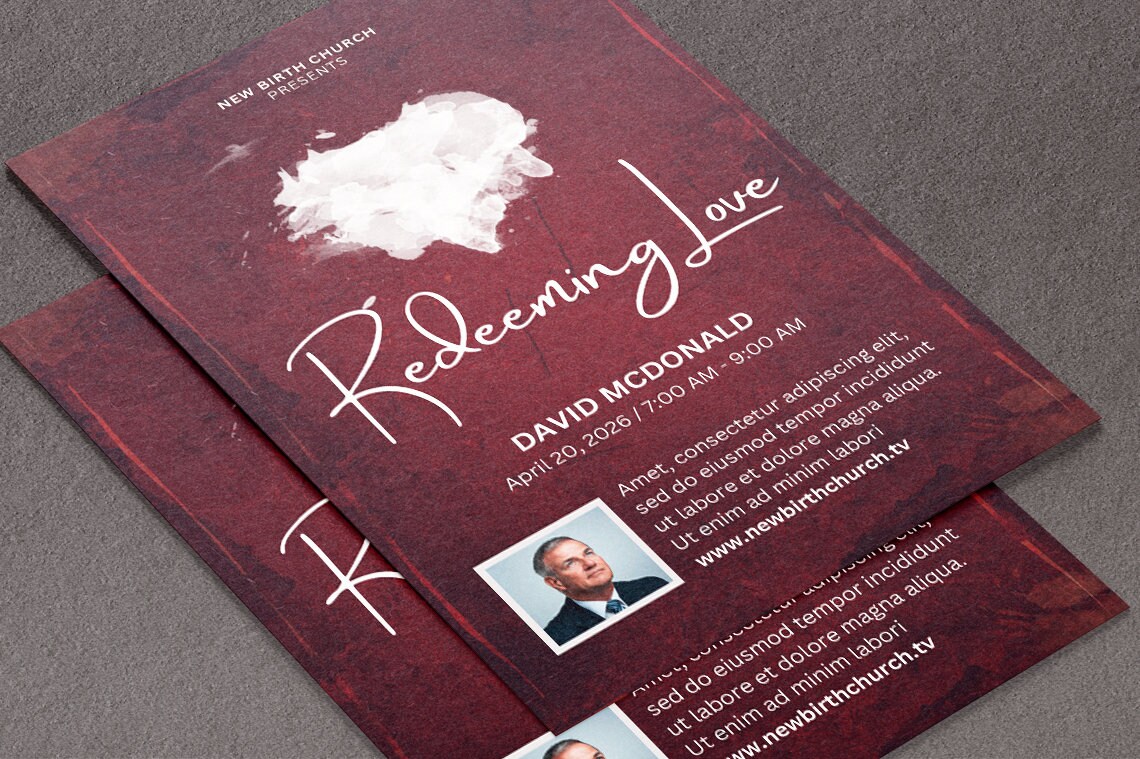 Redeeming Love Easter Flyer Template for Canva Church Invitation ...