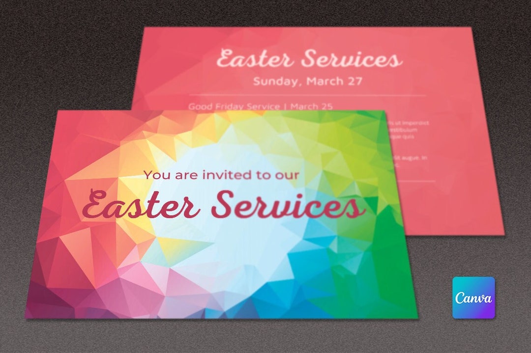 Easter Church Flyer Template for Canva Church Invitation, Church Flyer ...