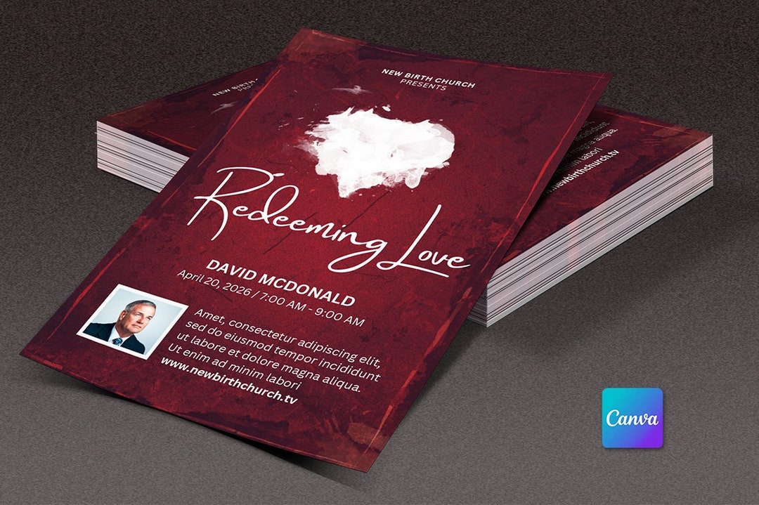Redeeming Love Easter Flyer Template for Canva Church Invitation ...