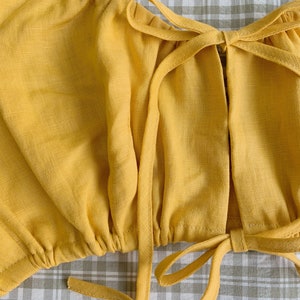 Big Size Bra/ Custom Size Bra/ String Linen Bra /tied Linen Bras ...