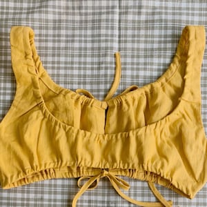 Big Size Bra/ Custom Size Bra/ String Linen Bra /tied Linen Bras ...