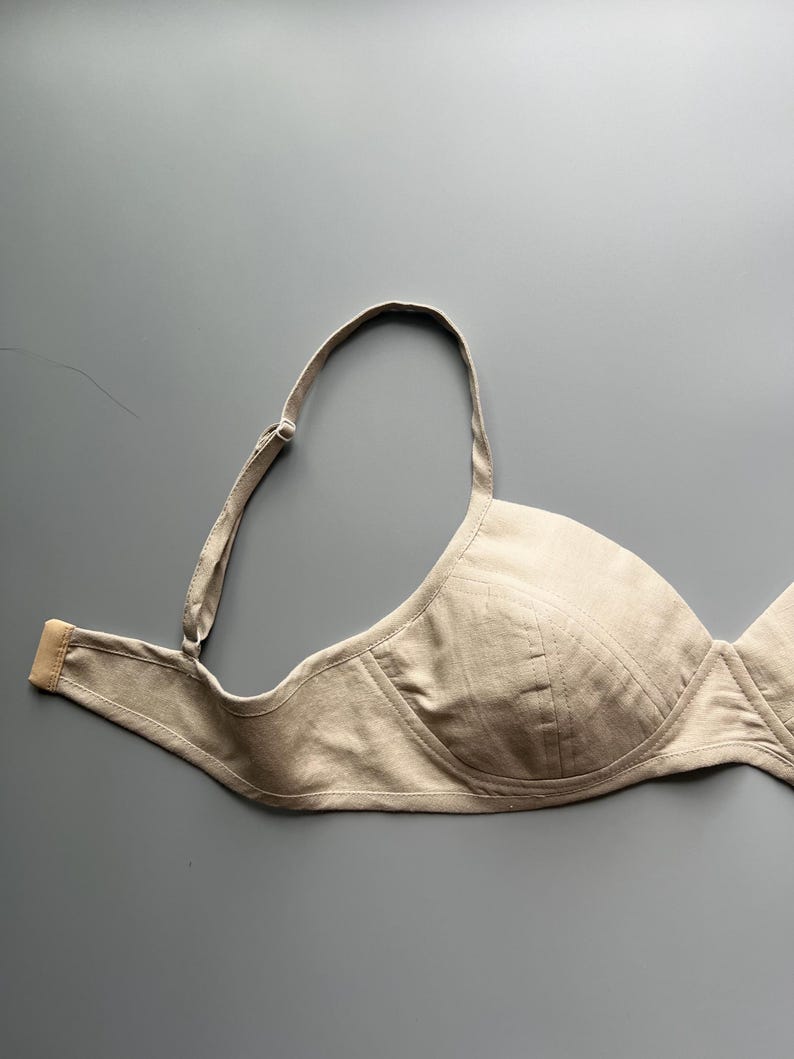 Handmade Linen Bra: Soft Support, Custom Size - Etsy