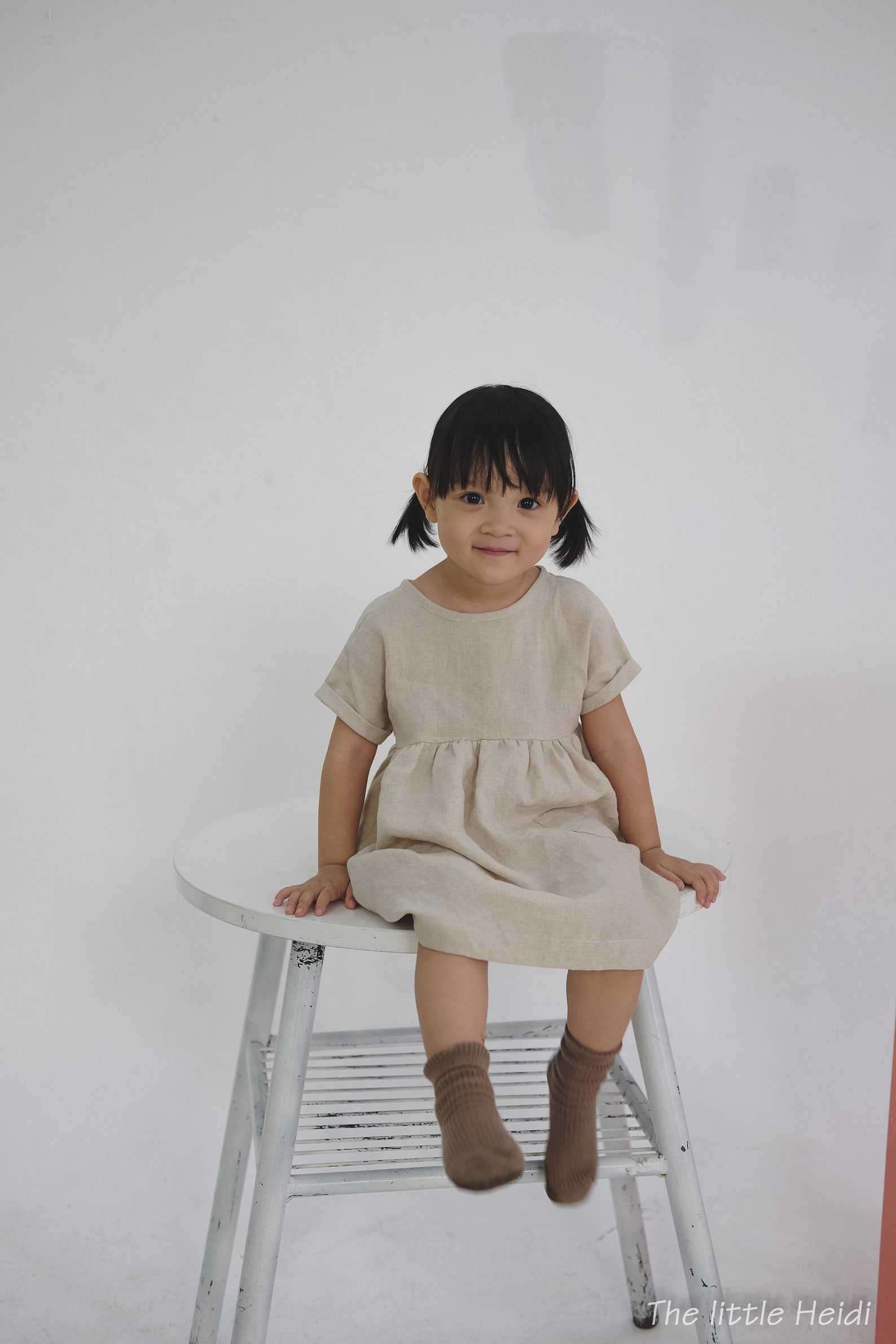 Ready to Ship/natural Beige Linen Baby Girl Dress/beige Linen | Etsy