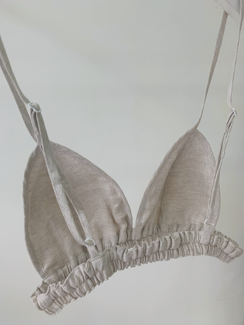 CUSTOM SIZE BRA/ Linen Bra/ String Bra/ Linen Bralette / Linen - Etsy