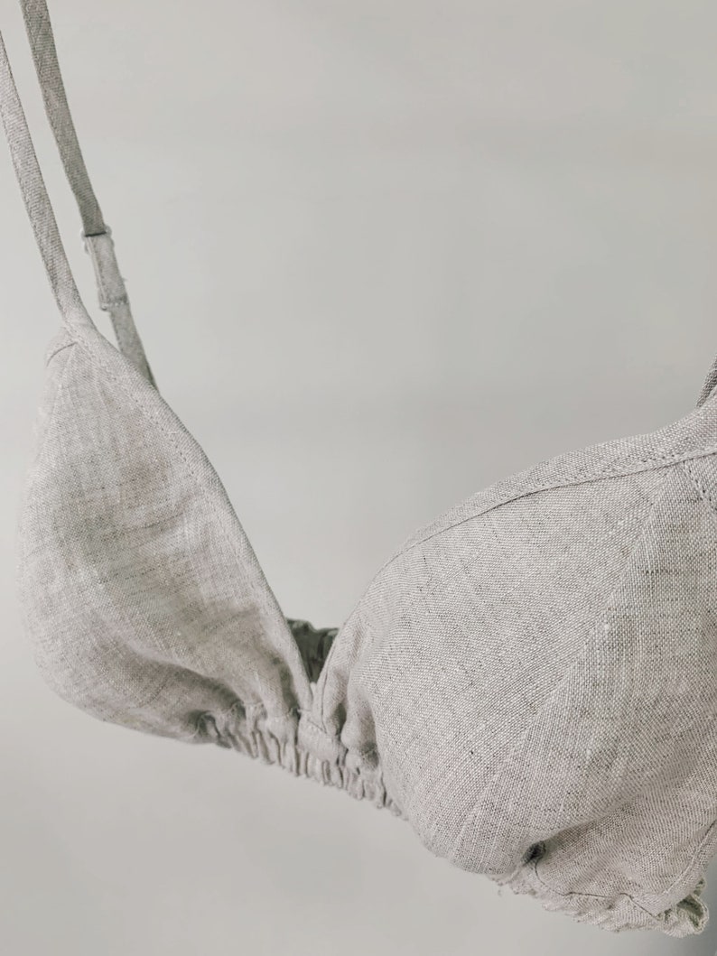 CUSTOM SIZE BRA/ Linen Bra/ String Bra/ Linen Bralette / Linen - Etsy