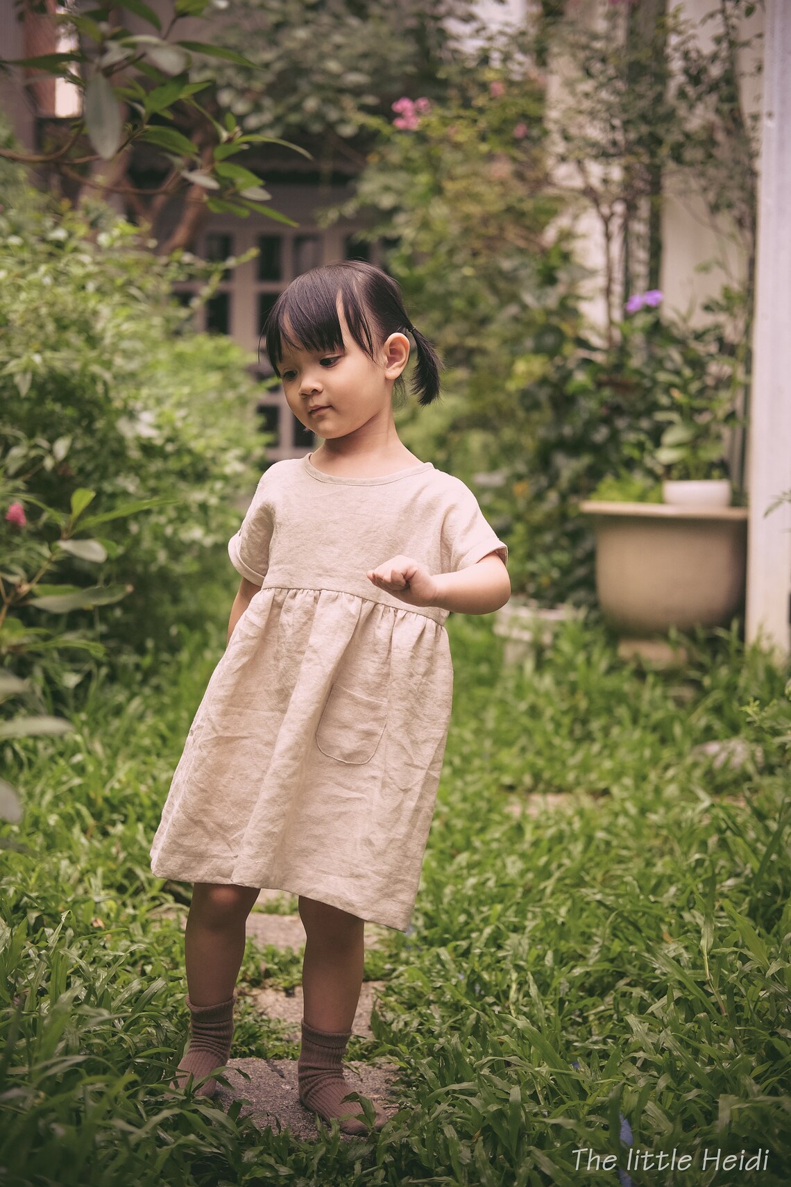 Natural Beige Linen Baby Dress, Autumn Toddler Clothing - Etsy
