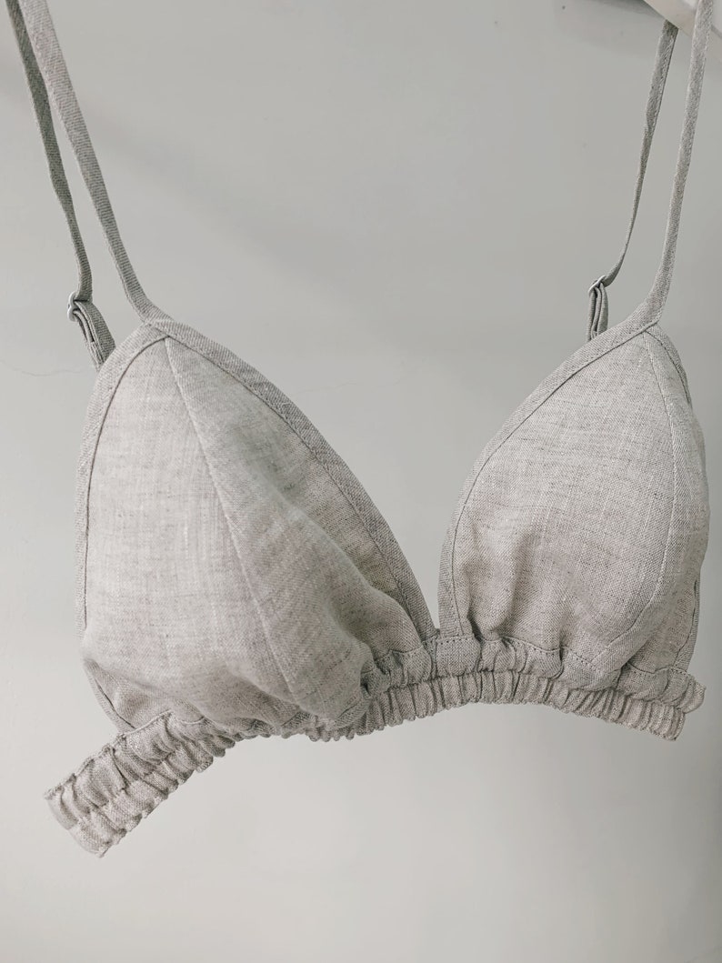 CUSTOM SIZE BRA/ Linen Bra/ String Bra/ Linen Bralette / Linen - Etsy