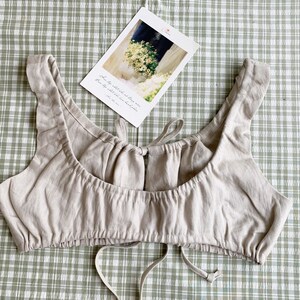 Big Size Bra/ Linen Bra Top/ Custom Size Bra/ String Linen Bra /tied ...