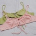 Linen Bras Set/ Tied Bra/ Linen Bra and Panties/ Linen Look Bralette ...