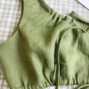 Big Size Bra/ Linen Bra Top/ Custom Size Bra/ String Linen Bra /tied ...