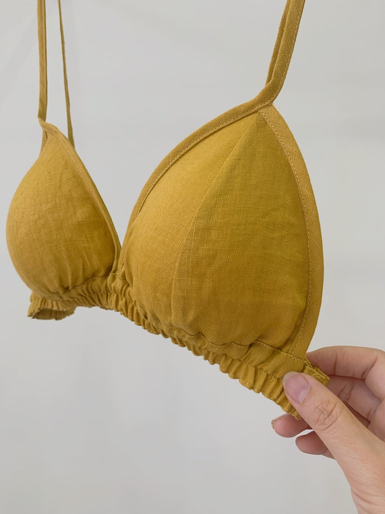 CUSTOM SIZE BRA/ Linen Bra/ String Bra/ Linen Bralette / Linen - Etsy