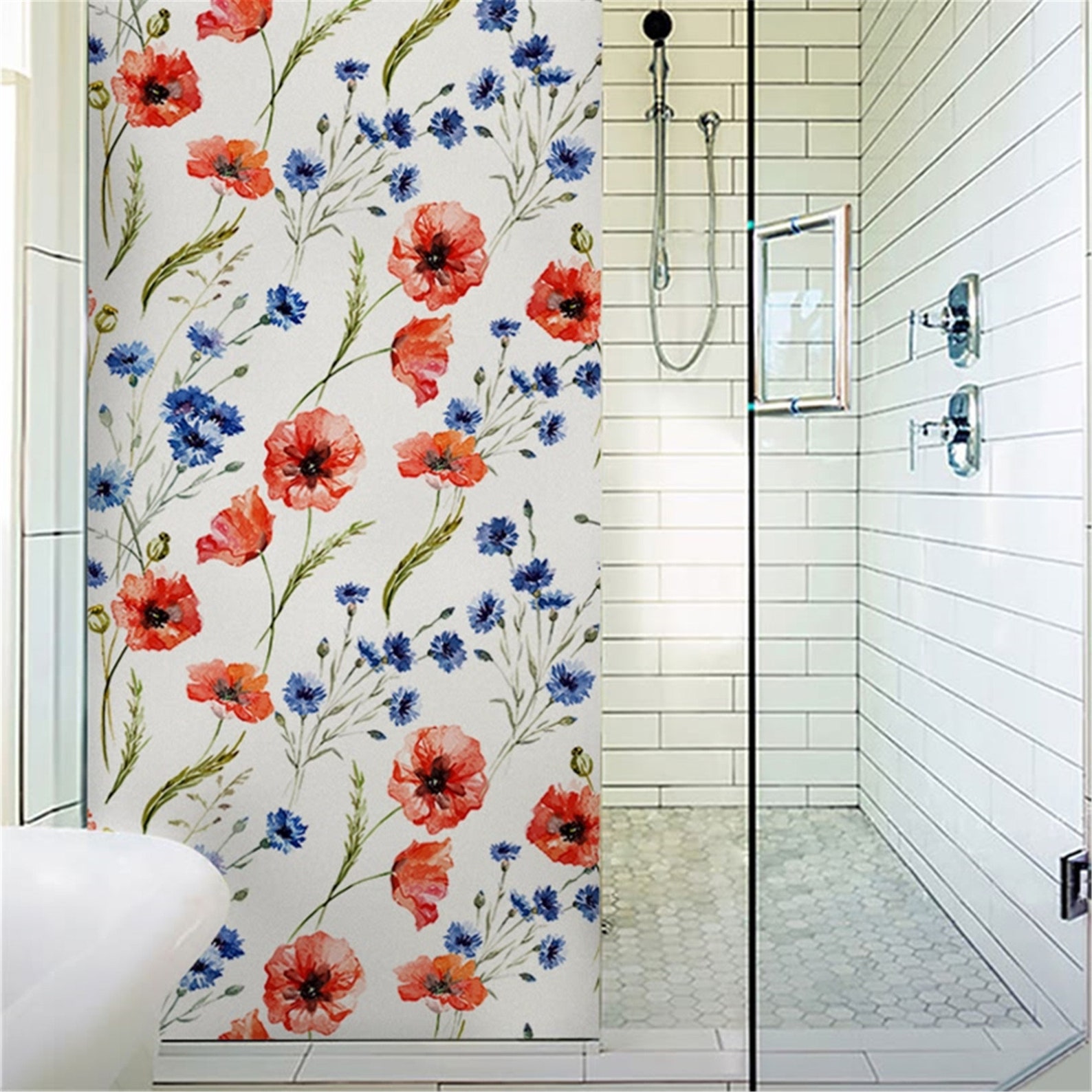 Custom Size Static Cling Window Film Vinyl Botanic Flowers Etsy