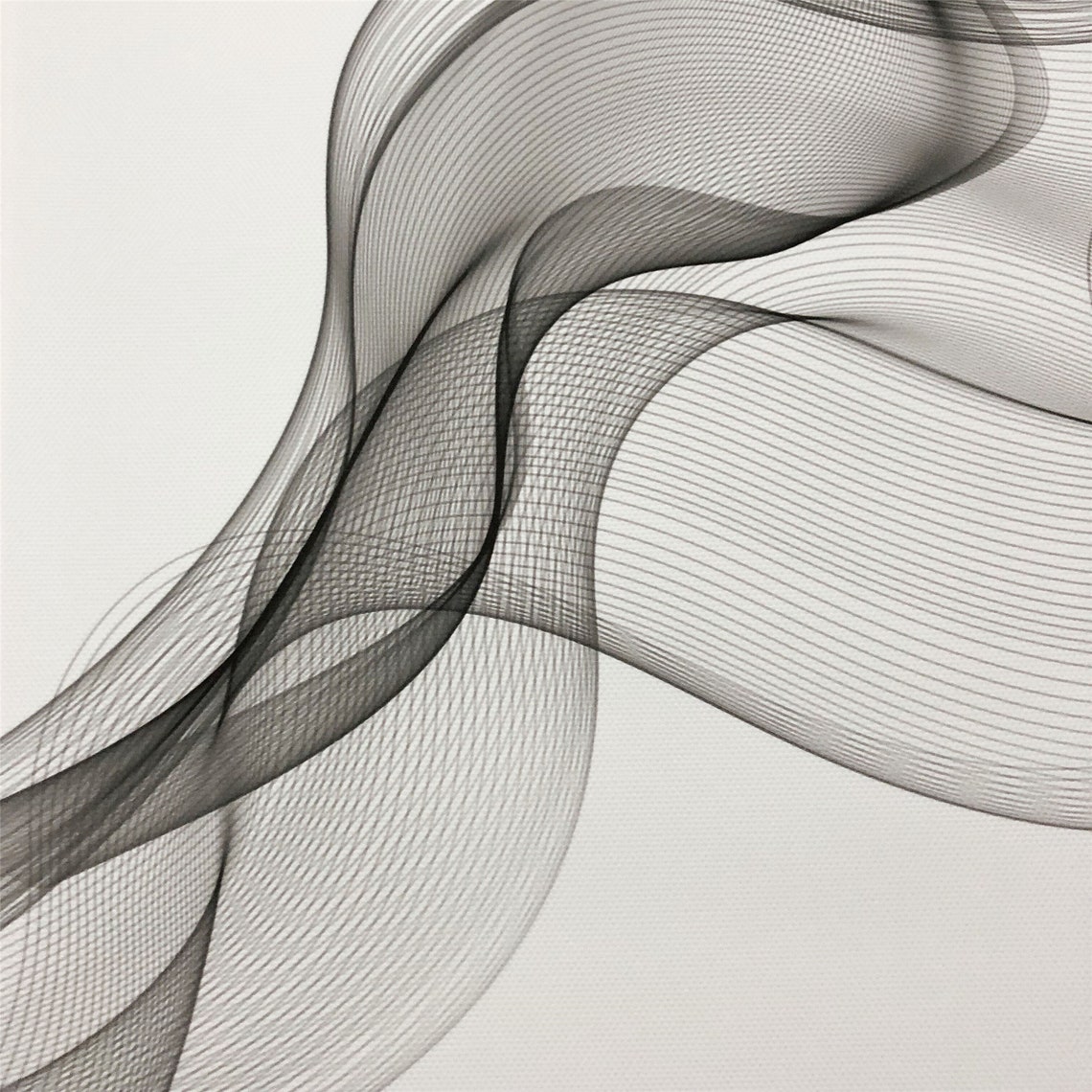 Minimalistische abstrakte wellige Linien Muster schwarz weiß | Etsy