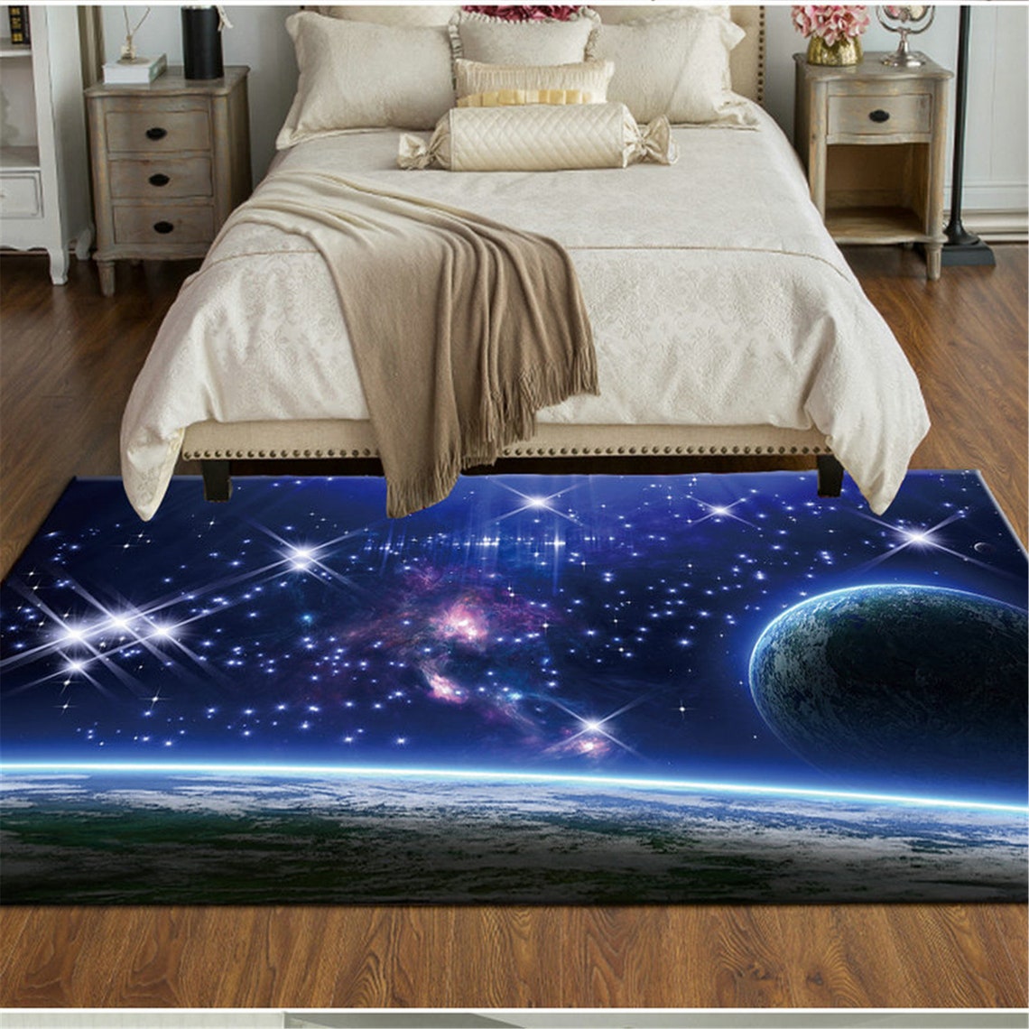3D Printed Planet Galaxy Space Carpets for Living Room Bedroom | Etsy