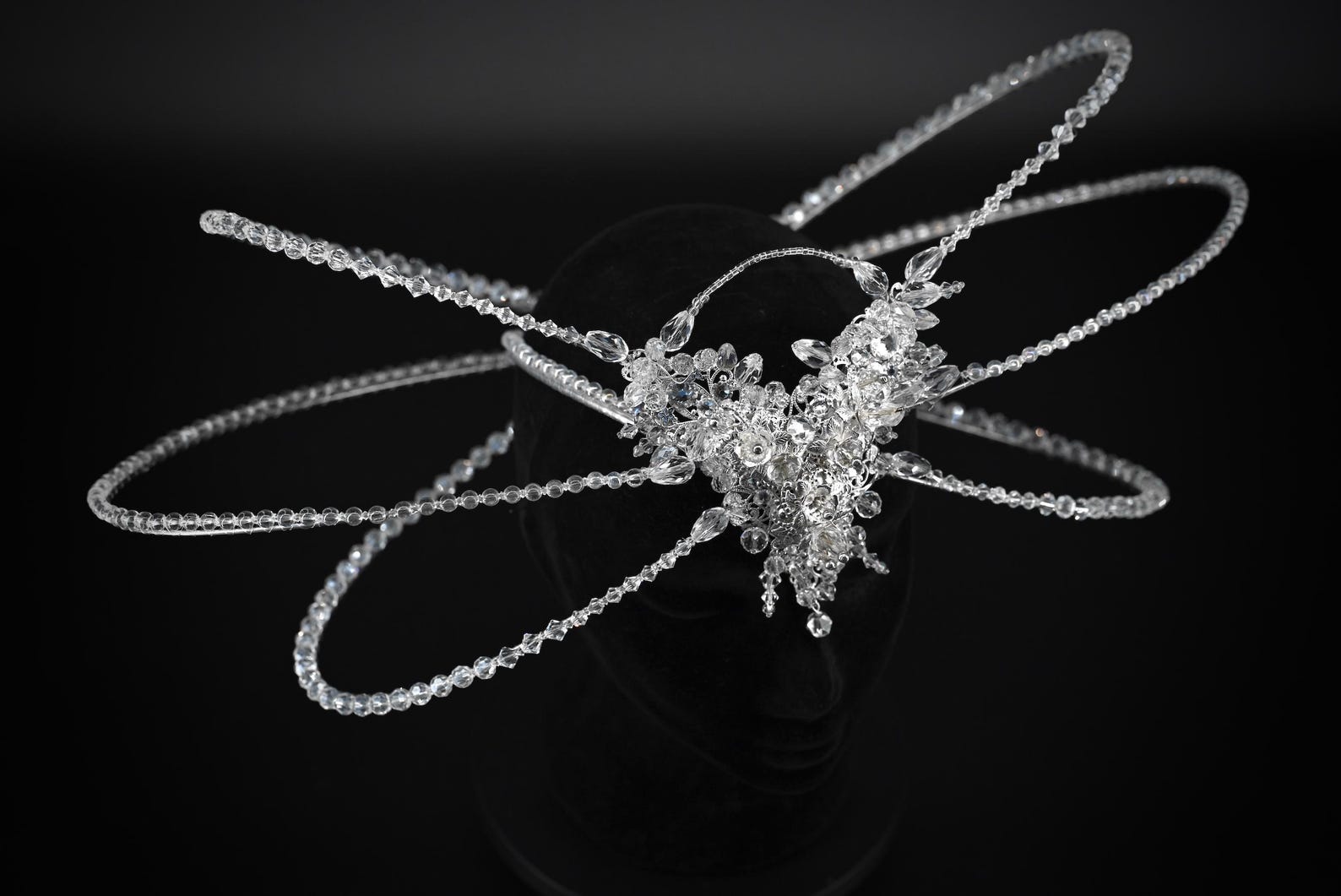 Isa. Ice Crystal Ethereal Orbit Crown Swarovski Crystal - Etsy