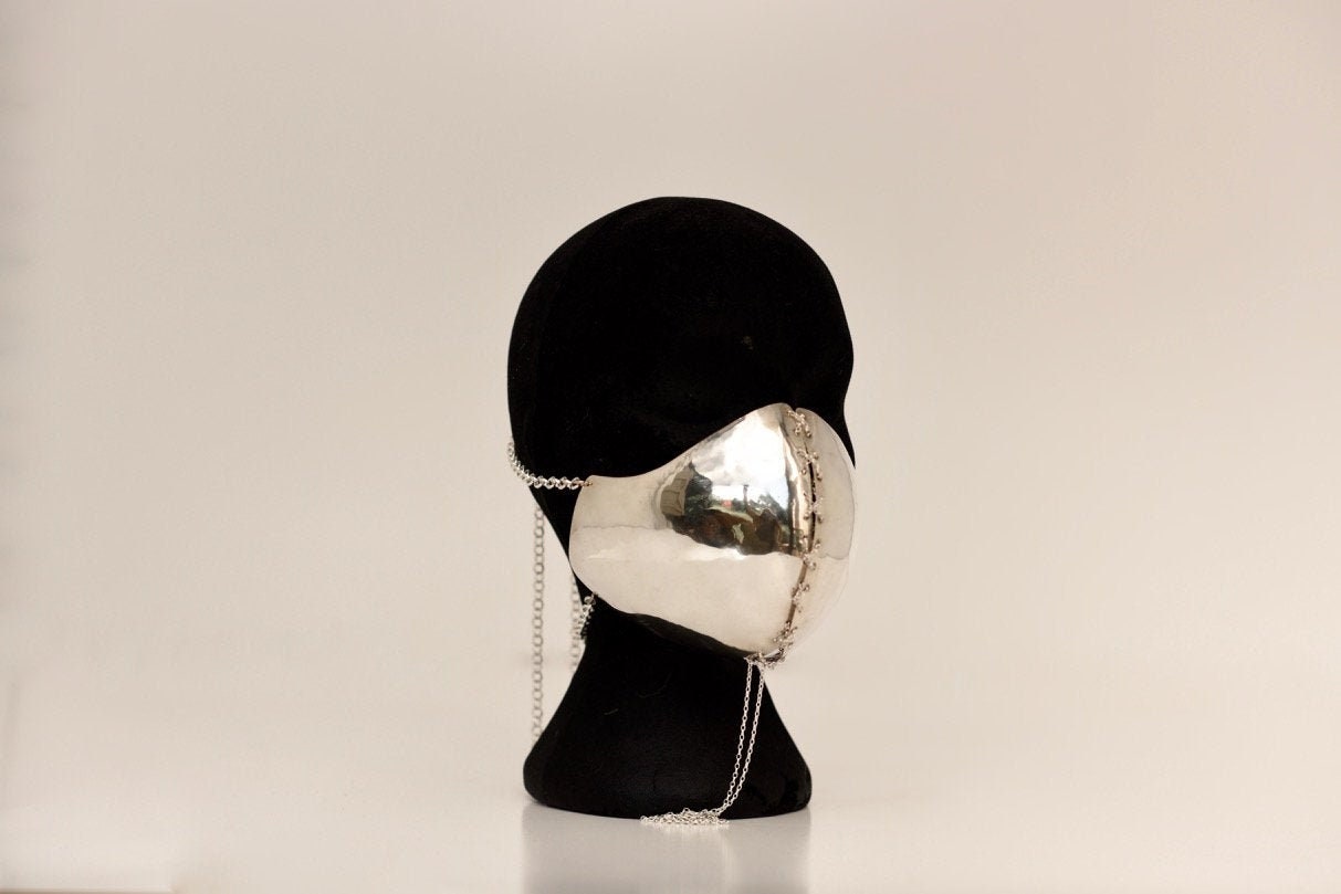 Silver Plated Metal Mask - Etsy