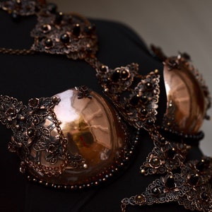 Metal Couture Bra Jewellery. Antique Copper and Rose Gold - Etsy