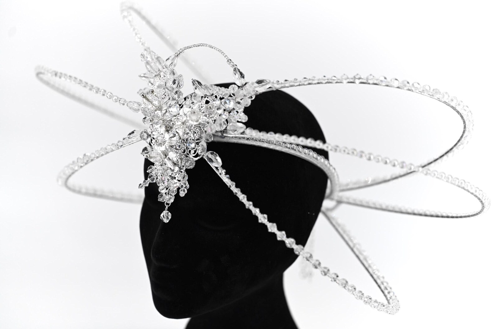 Isa. Ice Crystal Ethereal Orbit Crown Swarovski Crystal - Etsy