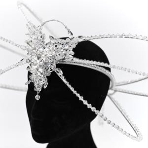 Isa. Ice Crystal Ethereal Orbit Crown Swarovski Crystal - Etsy